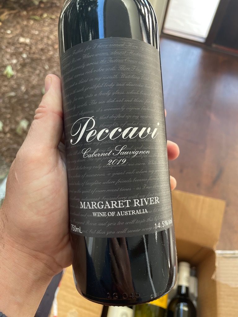 2019 Peccavi Wines Cabernet Sauvignon, Australia, Western Australia ...