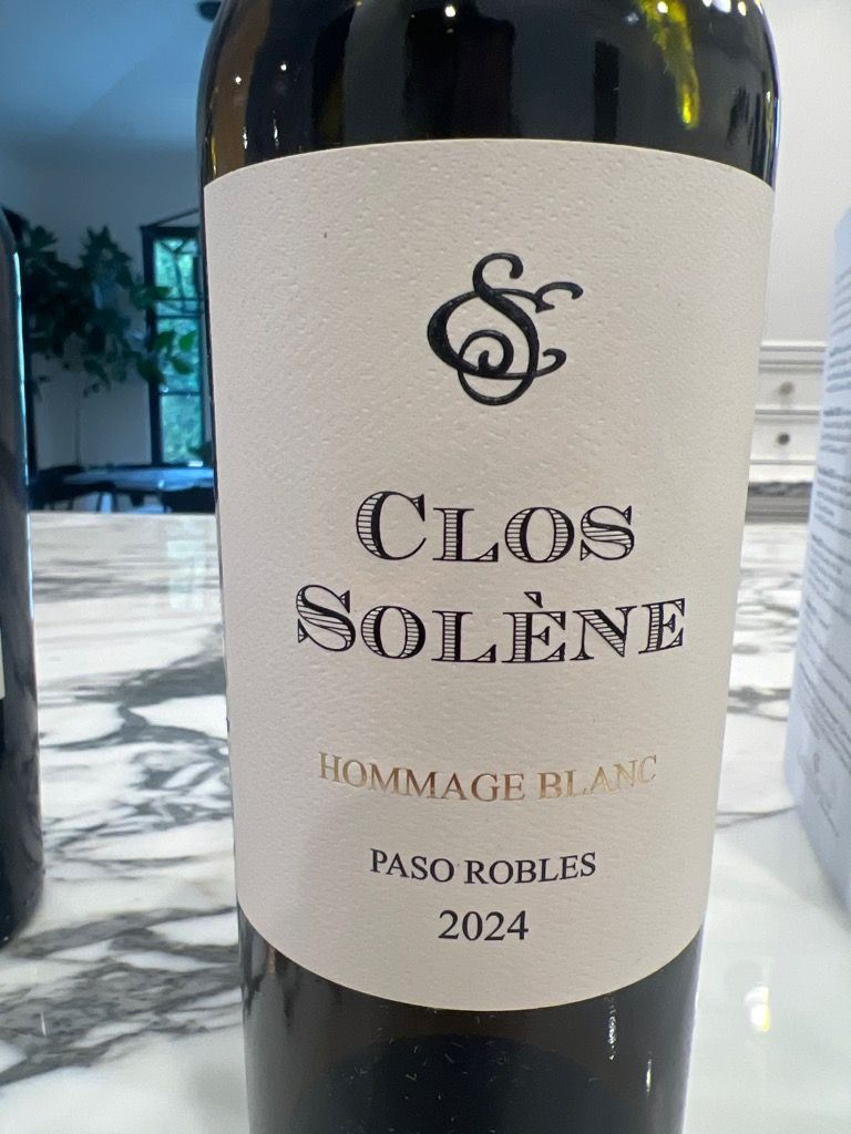 2024 Clos Solène Hommage Blanc, USA, California, Central Coast, Paso ...