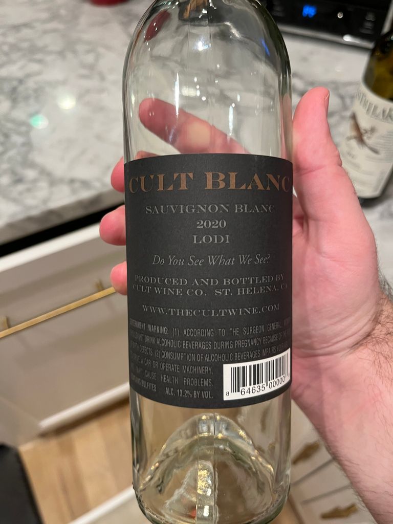 2020 The Cult Wine Co Sauvignon Blanc, USA, California, Central Valley ...