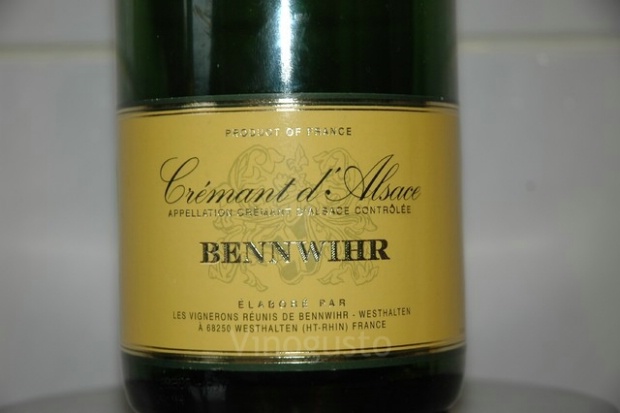 NV Les vignerons réunis de Bennwihr Westhalten Crémant d'Alsace Brut, France, Alsace, Crémant d ...