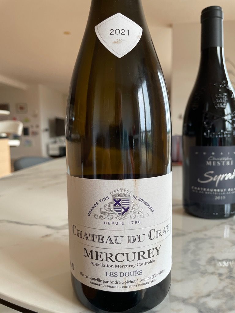 2021 Château du Cray Mercurey Les Doués Blanc, France, Burgundy, Côte ...