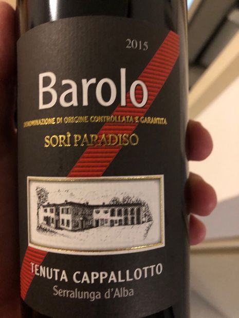 2015 Tenuta Cappallotto Barolo Sori Paradiso, Italy, Piedmont, Langhe, Barolo - CellarTracker