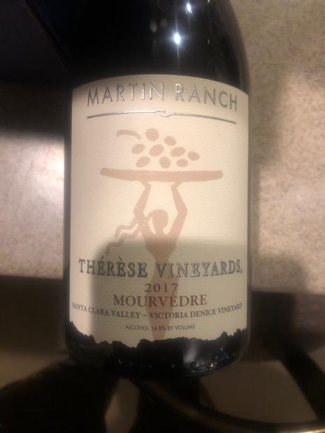 2017 Martin Ranch Winery Mourvèdre Thérèse Vineyards Victoria Denice ...