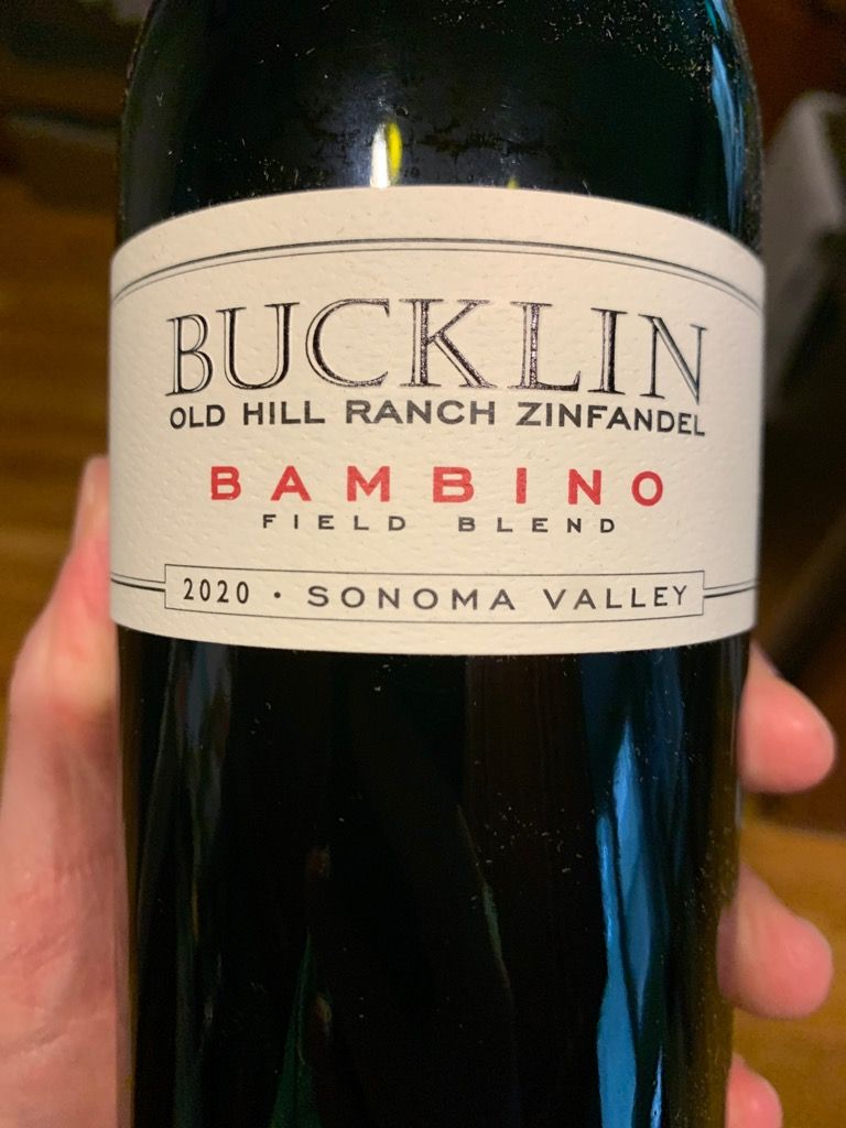 2020 Bucklin Bambino Field Blend Old Hill Ranch, USA, California ...