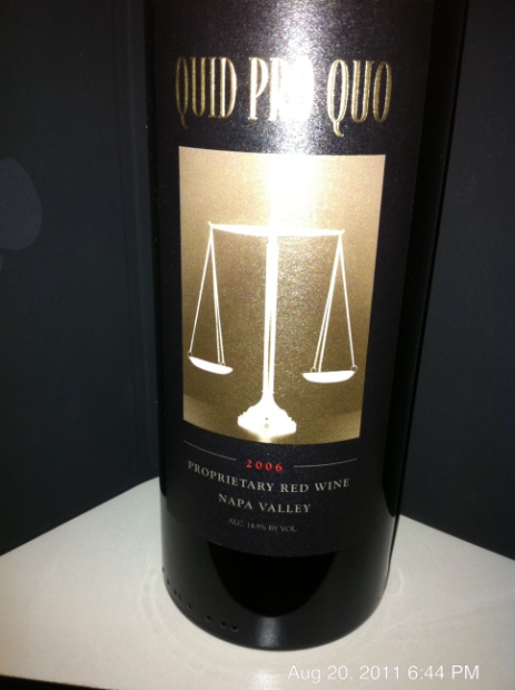 2006 Ahnfeldt Quid Pro Quo, USA, California, Napa Valley - CellarTracker