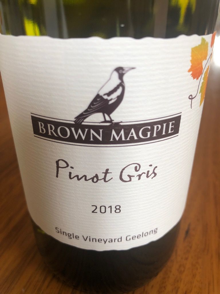 2019 Brown Magpie Pinot Gris Single Vineyard, Australia, Victoria, Port ...
