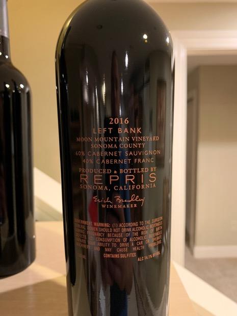 2016 Repris Left Bank Blend, USA, California, Sonoma County, Moon ...
