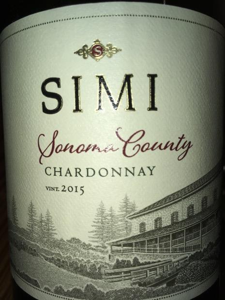2015 Simi Chardonnay Sonoma County, USA, California, Sonoma County ...