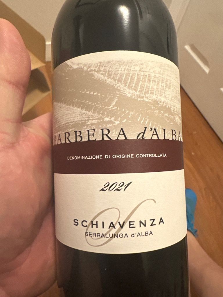2021 Schiavenza Barbera d'Alba, Italy, Piedmont, Alba, Barbera d'Alba ...