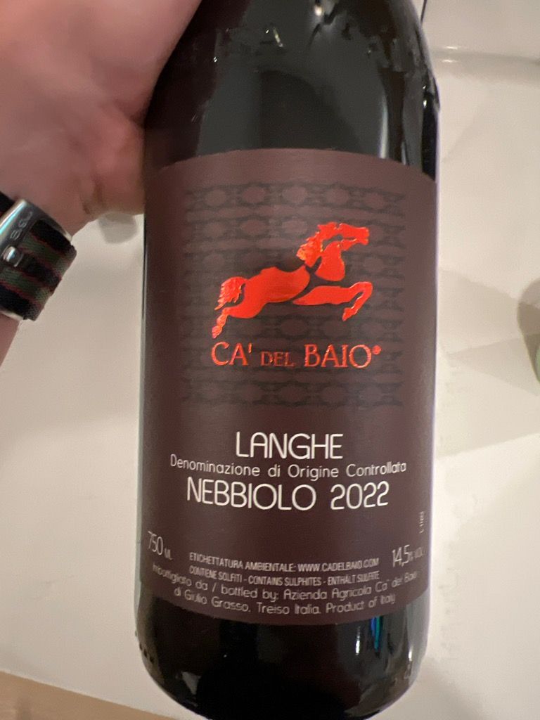 2022 Ca' del Baio Langhe Nebbiolo, Italy, Piedmont, Langhe, Langhe DOC - CellarTracker