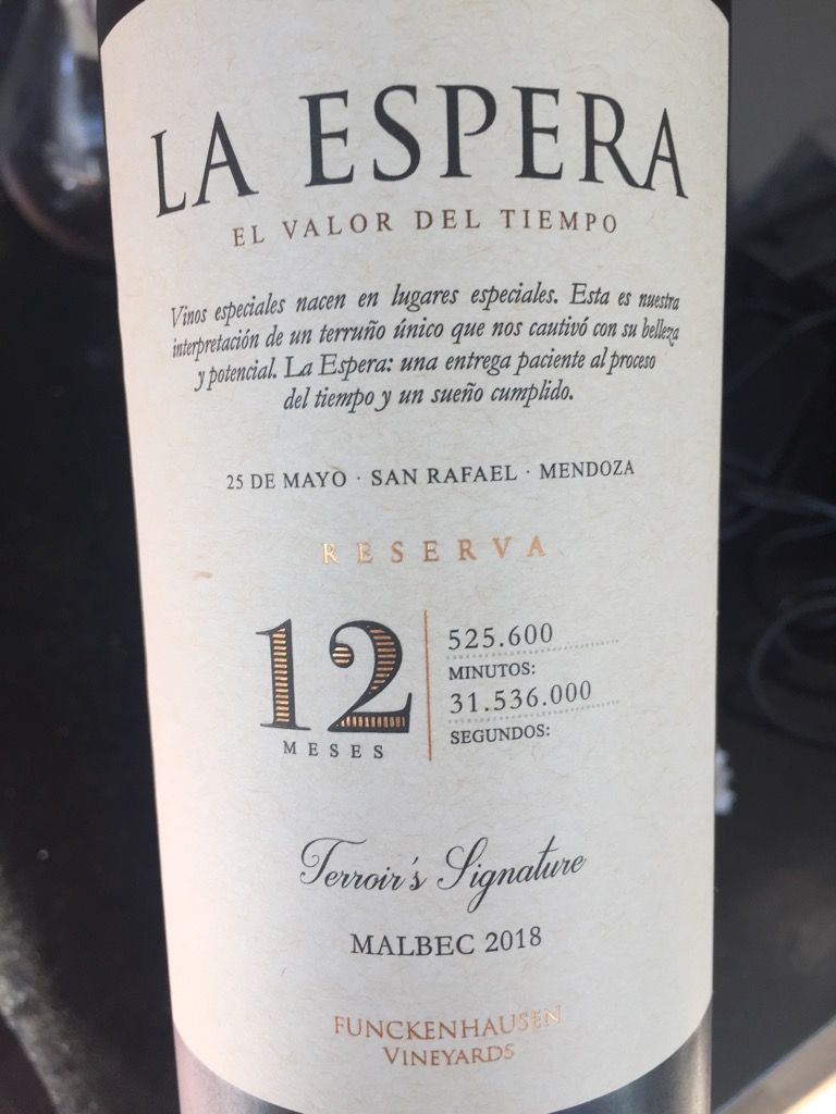 2021 Funckenhausen Malbec La Espera Reserva, Argentina, Mendoza ...