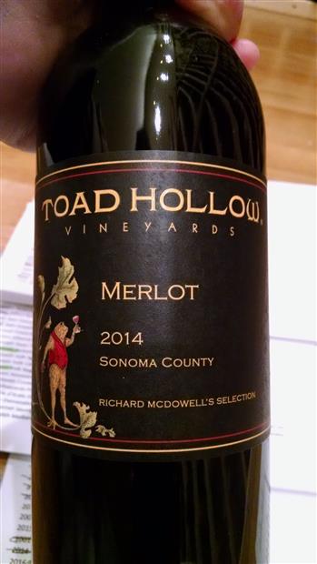 2015 Toad Hollow Merlot Richard McDowell Vineyard, USA, California ...