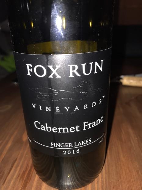 2017 Fox Run Vineyards Cabernet Franc, USA, New York, Finger Lakes ...