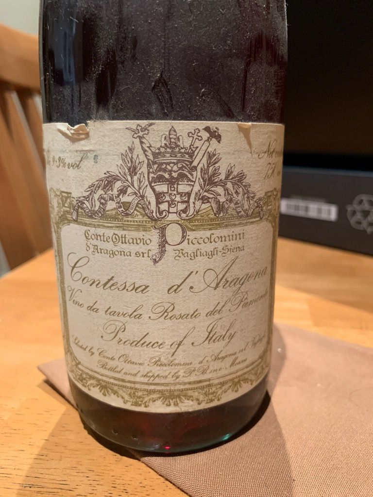 NV Conte Ottavio Piccolomini d'Aragona Contessa d'Aragona Rosato, Italy ...