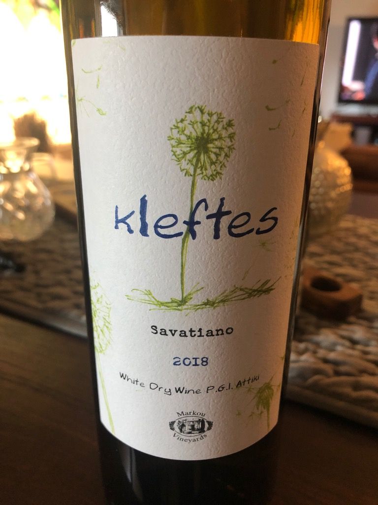 2018 Markou Vineyards Savatiano Kleftes, Greece, Continental Greece ...