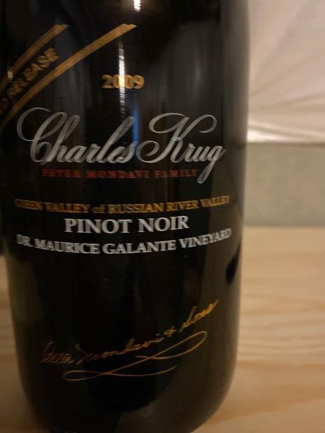 2009 Charles Krug Winery (Peter Mondavi Family) Pinot Noir Limited ...
