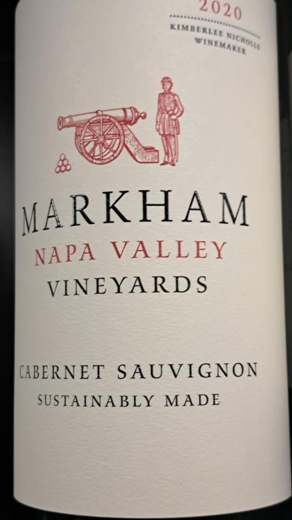 2020 Markham Cabernet Sauvignon Napa Valley Vineyards, USA, California ...