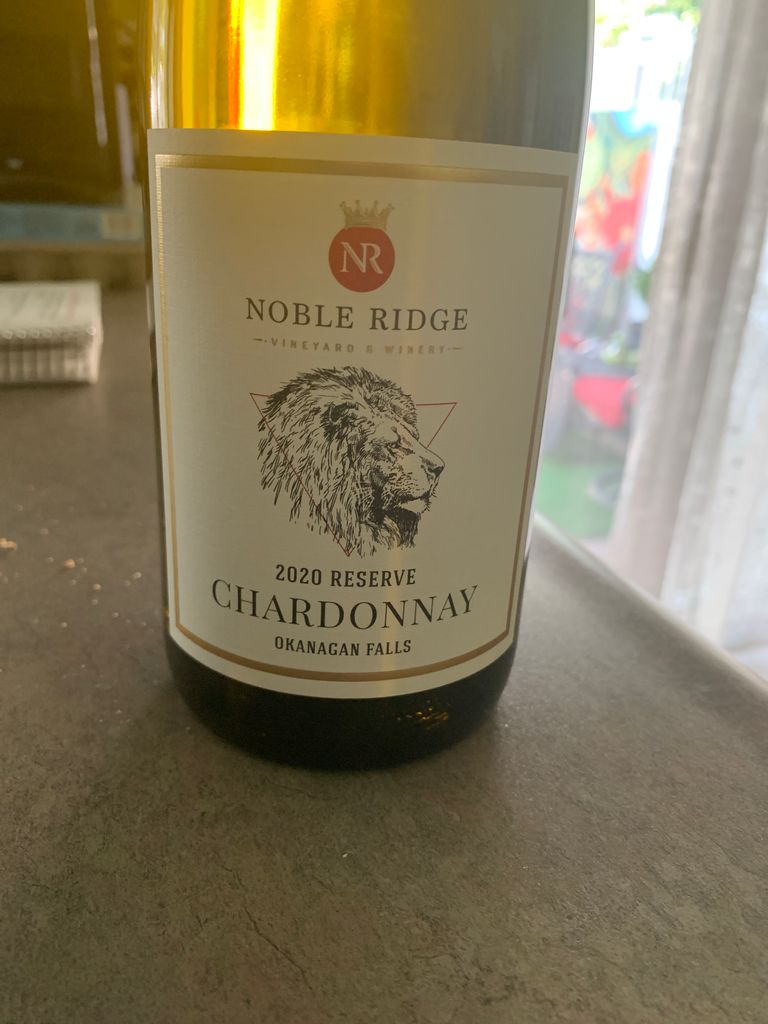 2020 Noble Ridge Chardonnay Reserve, Canada, British Columbia, Okanagan ...