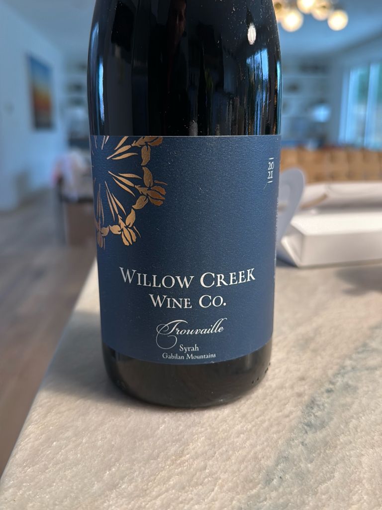 2021 Willow Creek Wine Co. Syrah Trouvaille Gabilan Mountains, USA, California, Central Coast ...