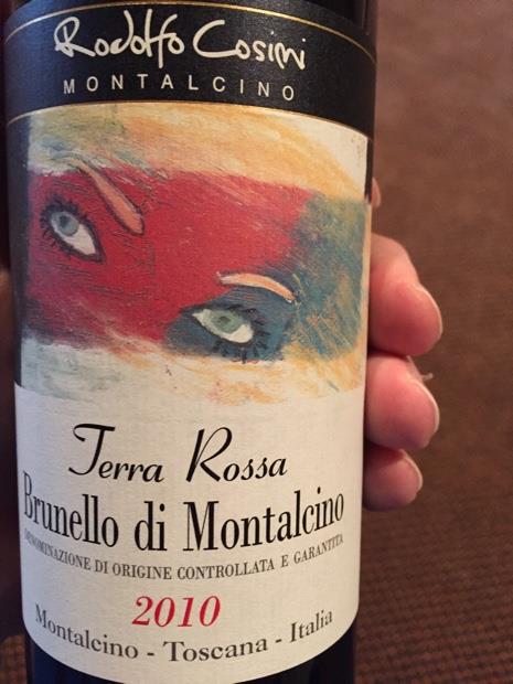 2010 Rodolfo Cosimi Brunello di Montalcino Terra Rossa, Italy, Tuscany ...