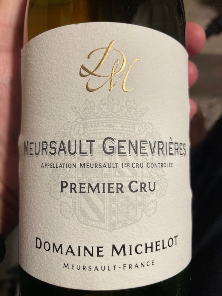 2018 Domaine Michelot Meursault 1er Cru Les Genevrières, France ...