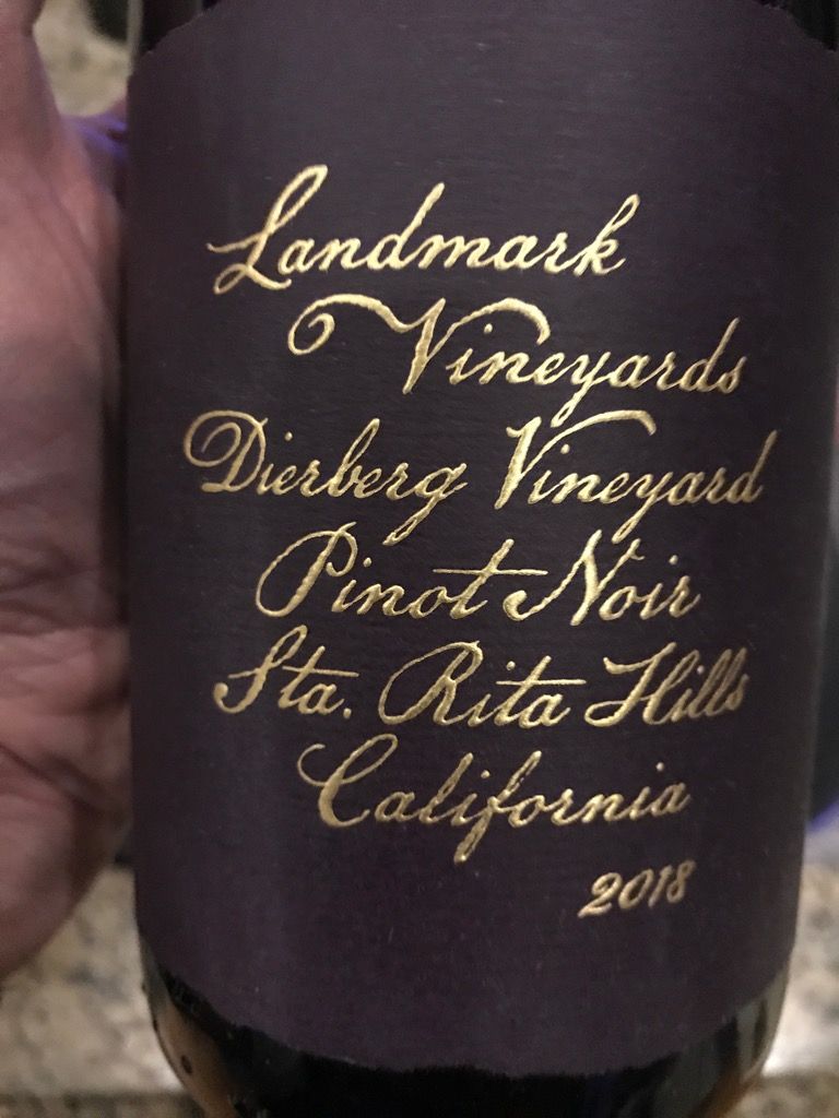 2018 Landmark Pinot Noir Dierberg Vineyard, USA, California, Central ...