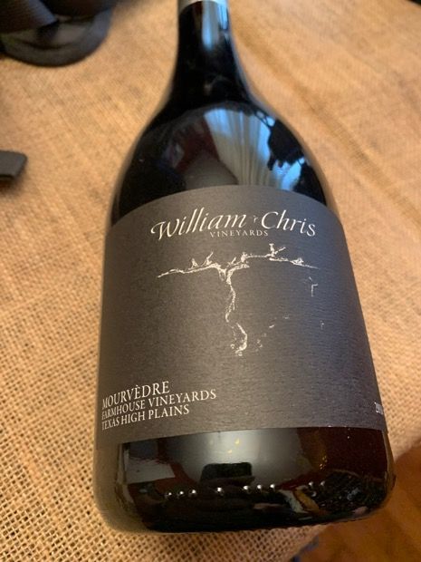 2016 William Chris Vineyards Mourvèdre Farmhouse Vineyards, USA, Texas ...