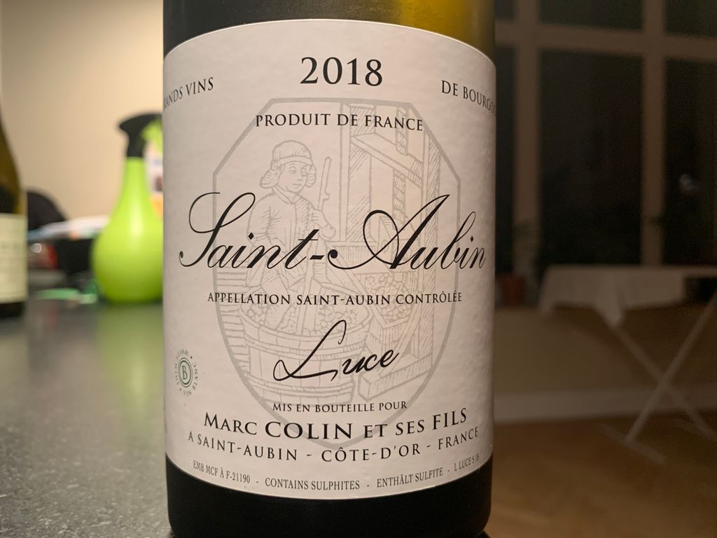 2018 Marc Colin et Fils Saint-Aubin Lucé, France, Burgundy, Côte de ...