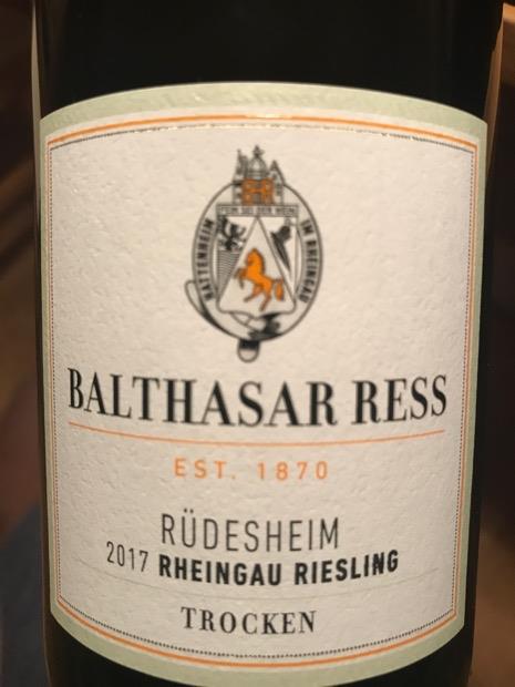 2017 Balthasar Ress Rüdesheimer Berg Rottland Riesling trocken, Germany ...