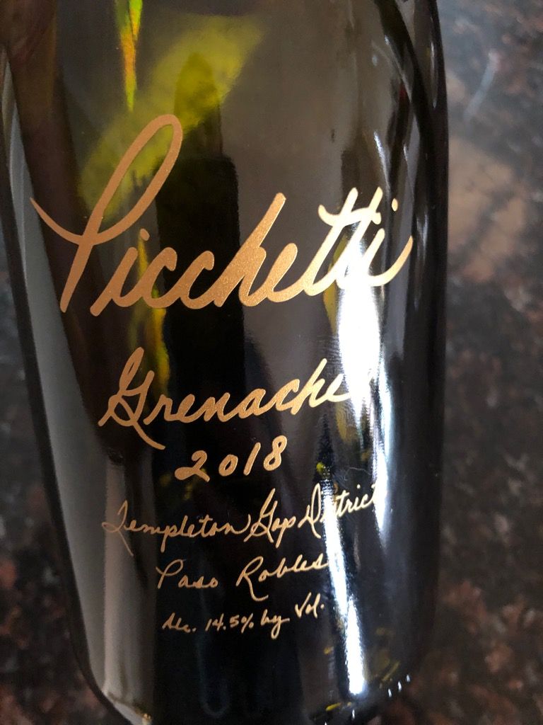 2017 Picchetti Winery Grenache Paso Robles Templeton Gap District, USA ...