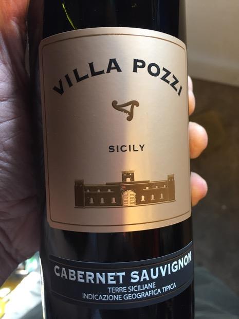 2015 Villa Pozzi Cabernet Sauvignon Sicilia, Italy, Sicily, Sicilia ...