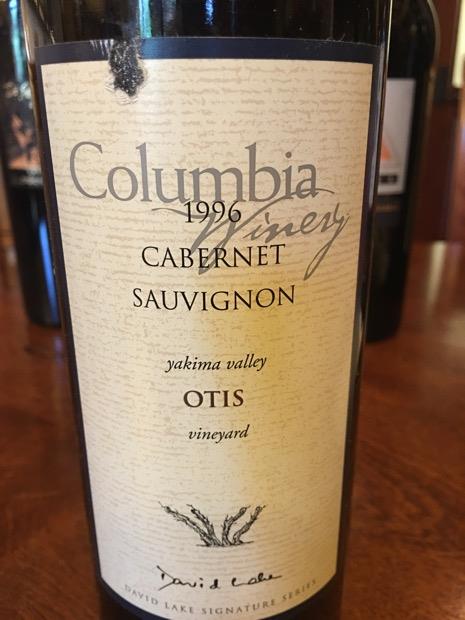 1996 Columbia Winery Cabernet Sauvignon David Lake Signature Series ...