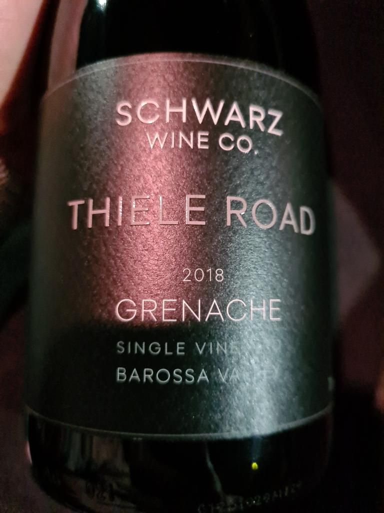 2018 Schwarz Wine Company Grenache Thiele Road, Australia, South ...