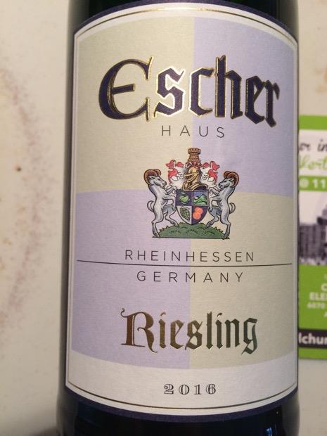 2014 Escher Haus Riesling, Germany, Rheinhessen - CellarTracker