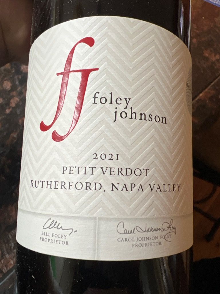 2021 Foley Johnson Petit Verdot, USA, California, Napa Valley ...