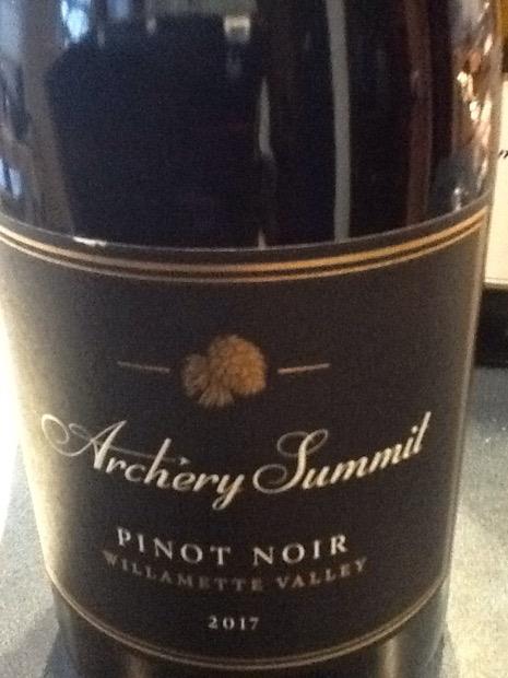 2017 Archery Summit Pinot Noir Dundee Hills, USA, Oregon, Willamette ...