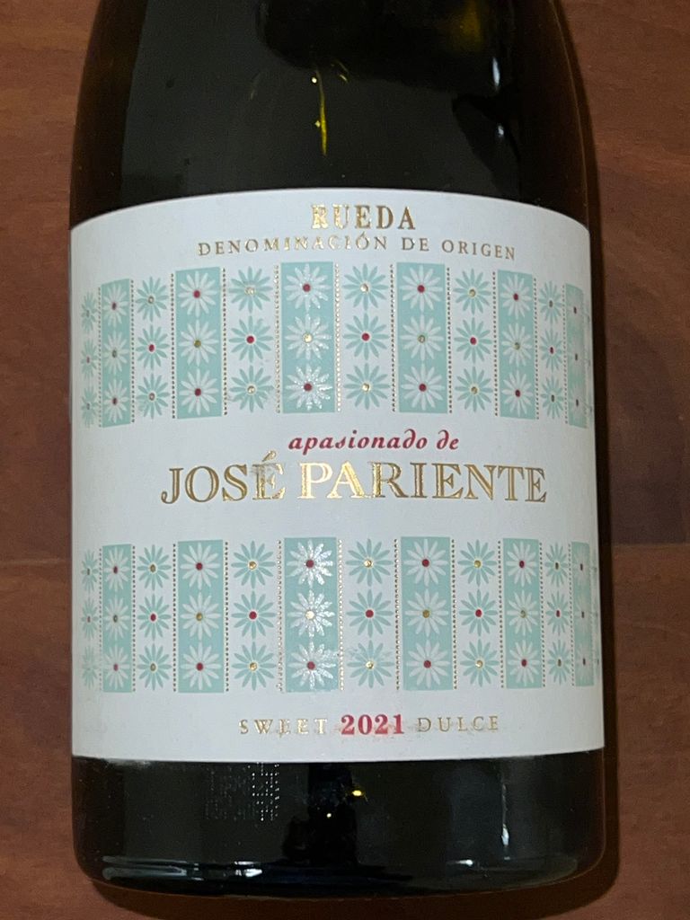 2022 Bodega José Pariente Rueda Apasionado Sweet Dulce, Spain, Castilla ...