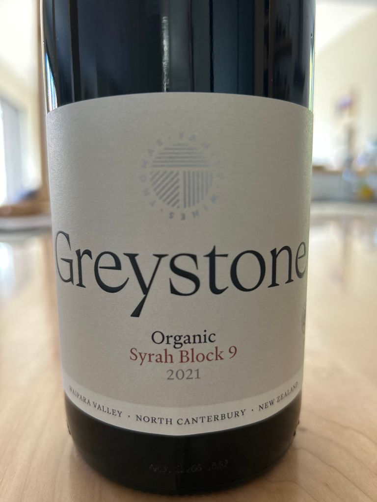 2021 Greystone / Grey's Peak Syrah Block 9, New Zealand, South Island ...