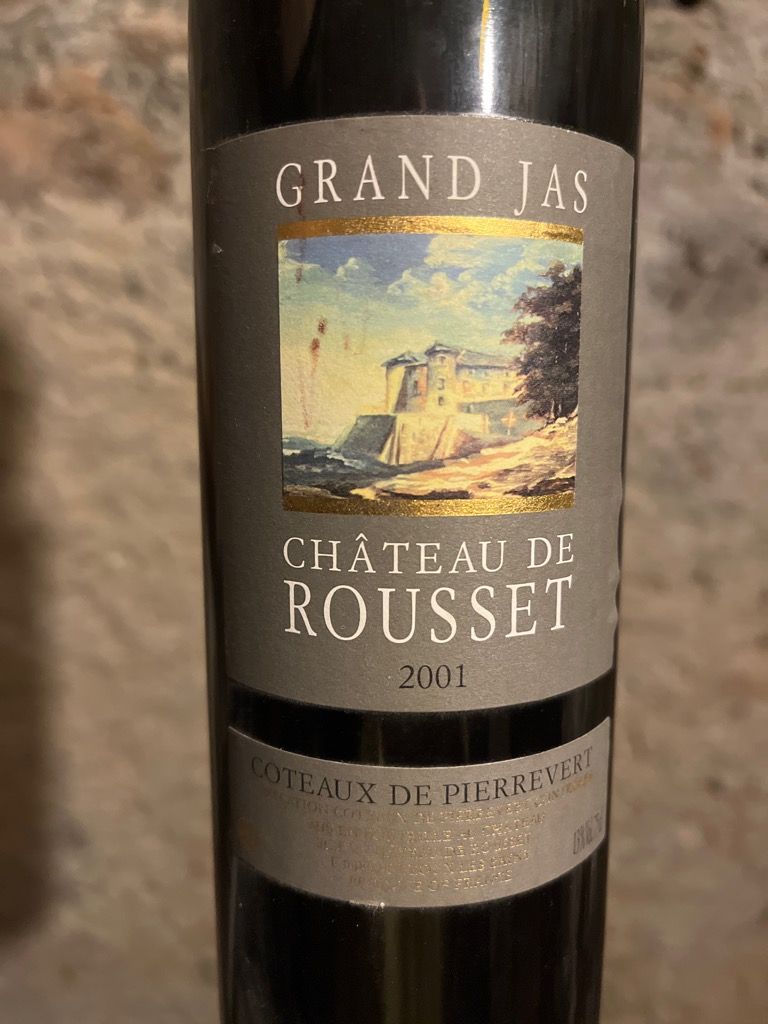 2001 Château de Rousset Pierrevert CUVÉE DU GRAND JAS, France, Provence ...