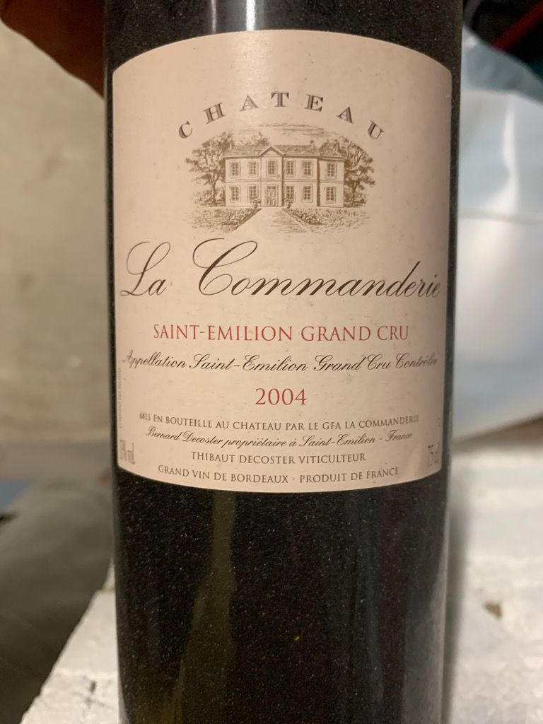 2004 Château La Commanderie St. Émilion Grand Cru, France, Bordeaux ...