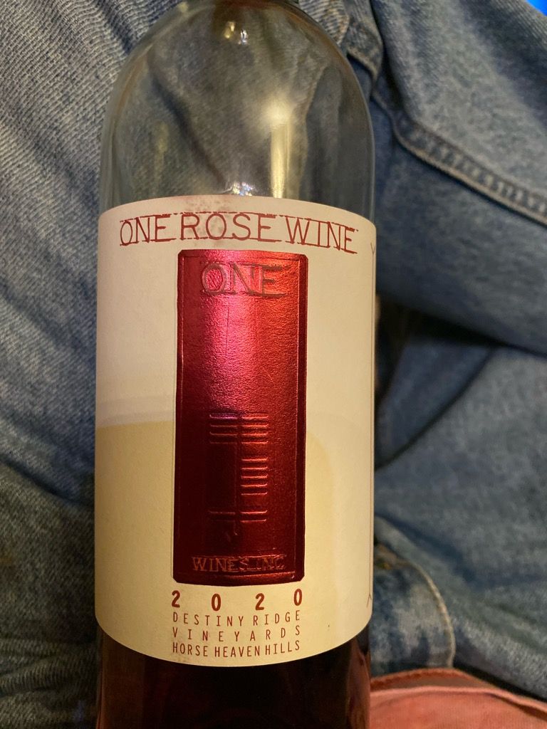 2021 One Wines Inc. One Rose Wine Destiny Ridge Vineyard, USA ...