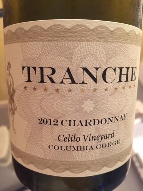 2012 Tranche Cellars Chardonnay Celilo Vineyard, USA, Oregon/Washington ...
