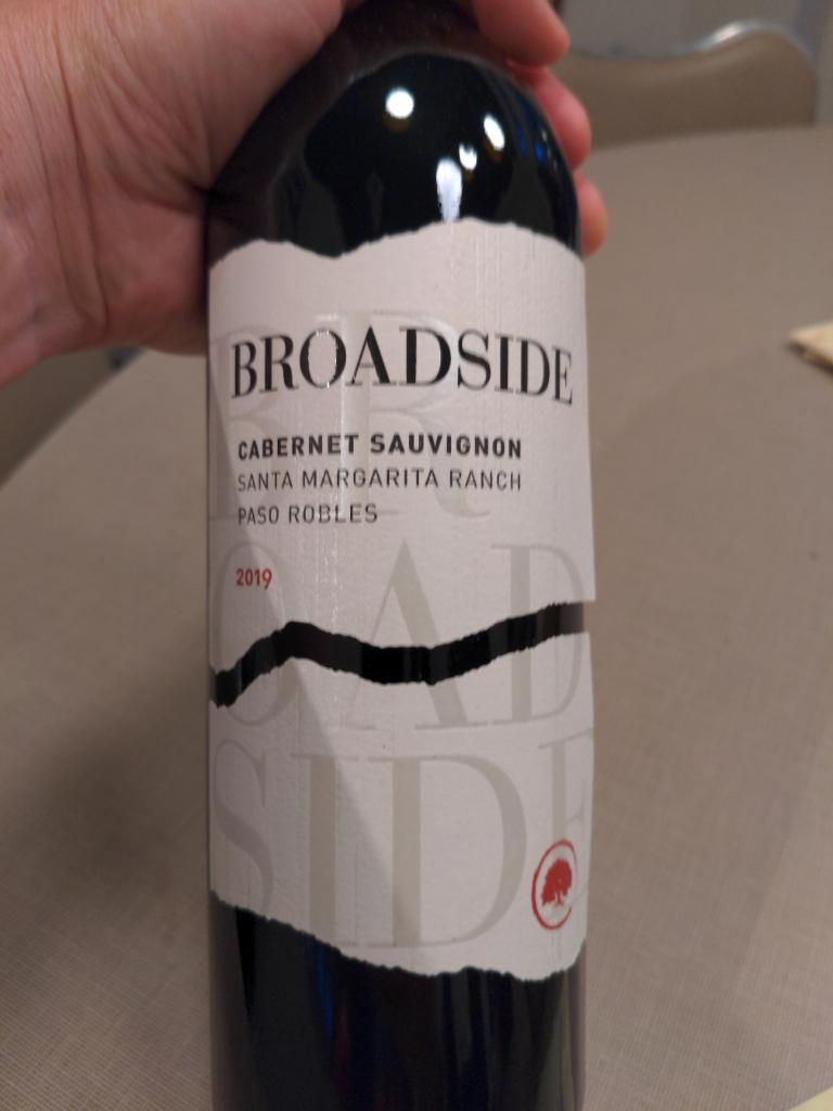 2019 Broadside Cabernet Sauvignon Margarita Vineyard, USA, California ...