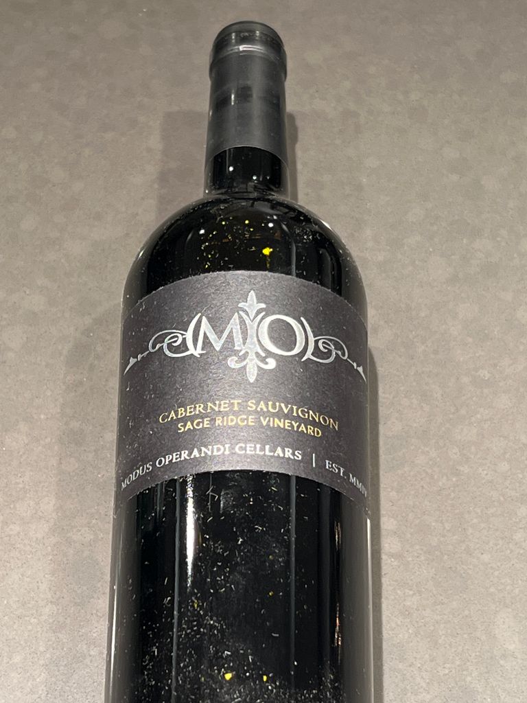 2019 Modus Operandi Cellars Cabernet Sauvignon Sage Ridge Vineyard, USA ...