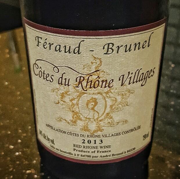 2013 Féraud-Brunel Côtes du Rhône Villages, France, Rhône, Southern ...