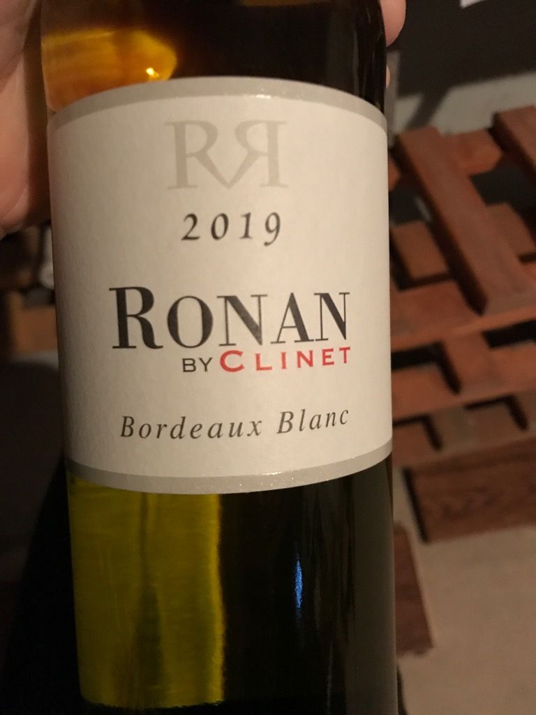 2019 Ronan by Clinet Bordeaux Blanc, France, Bordeaux - CellarTracker
