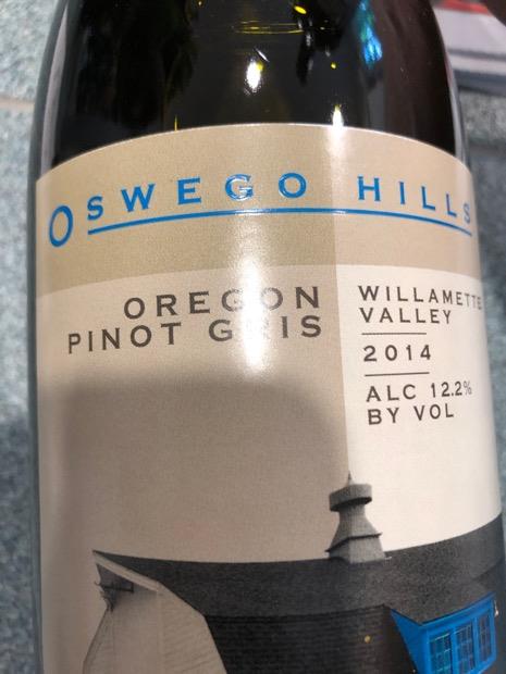 2014 Oswego Hills Pinot Gris, USA, Oregon, Willamette Valley ...