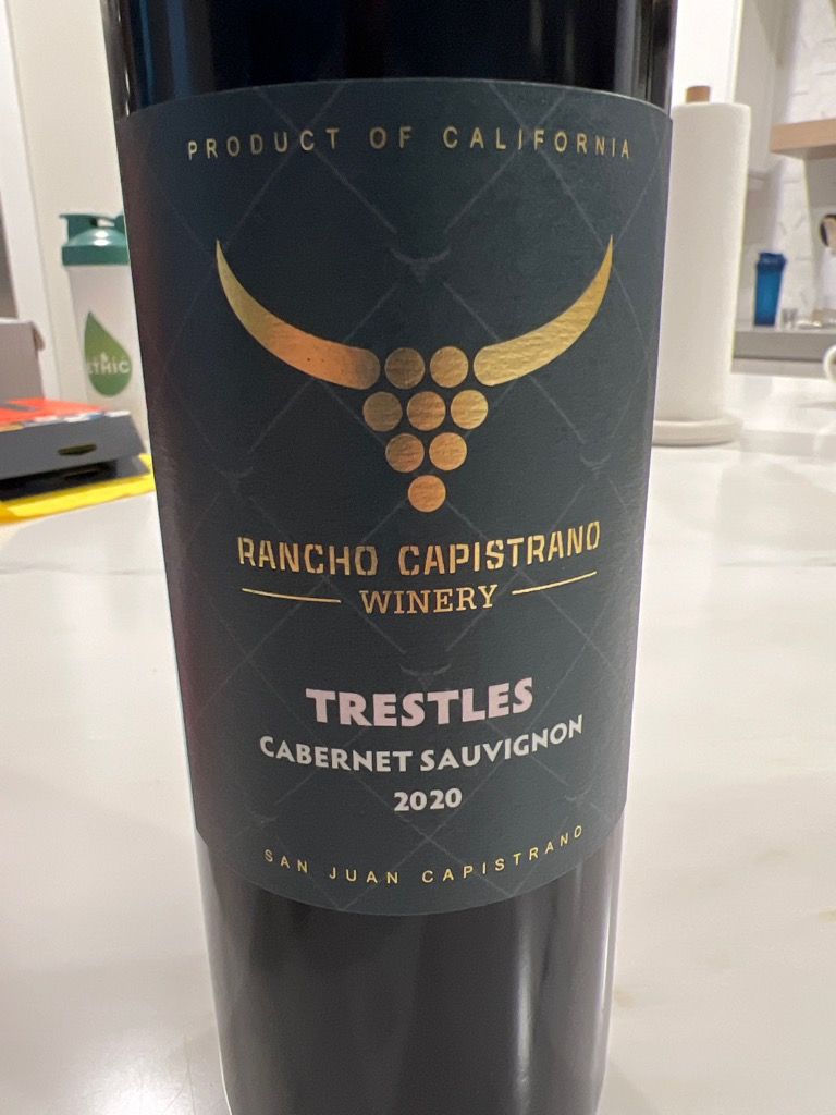 2020 Rancho Capistrano Winery Cabernet Sauvignon Trestles, USA ...