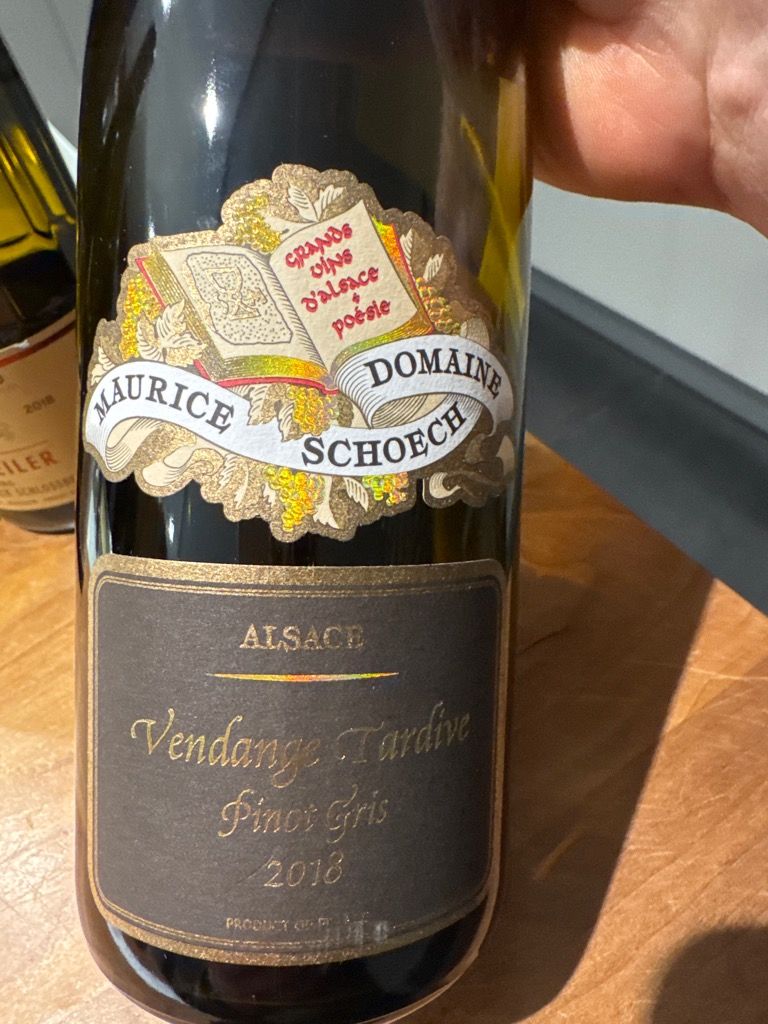 2018 Domaine Maurice Schoech Pinot Gris Vendanges Tardives, France ...