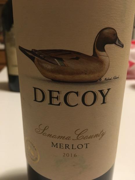 2016 Decoy Merlot, USA, California, Sonoma County - CellarTracker